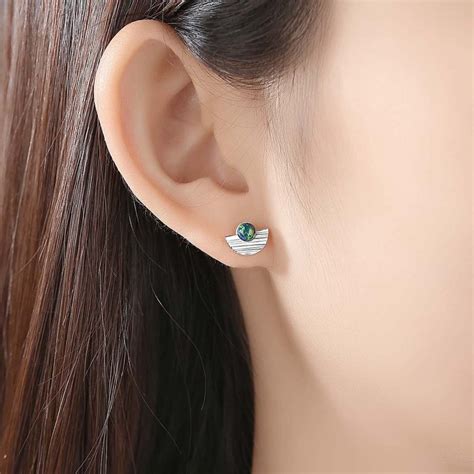 Сребърни обеци в полукръгла форма "Ореол" – Silenti Jewelry