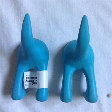 IKEA BASTIS - 2 WIESZAKI, PSI OGON, TURKUS, HACZYK - 7429543524 ...