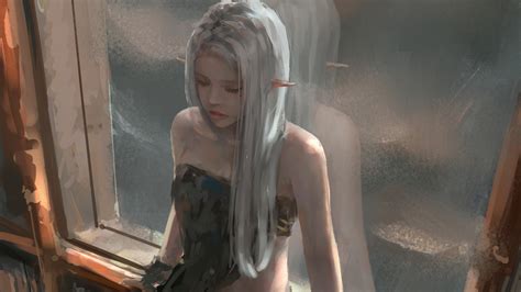 GhostBlade HD Wallpaper: Ethereal Elegance in Comic Style by Wang Ling