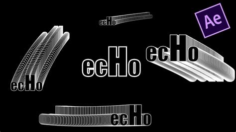 How to make Echo Text Animation to Adobe After Effects - Tutorial - YouTube