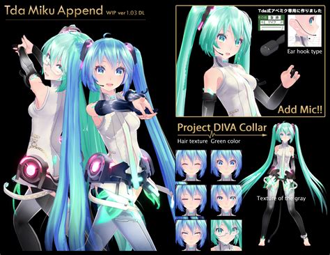 Tda Miku Append : WIP ver1.03 - DL Improved model by TOUKO-P on DeviantArt