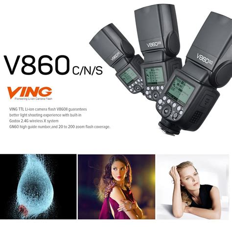 Godox V860II-C 2.4G Wireless E-TTL II Li-on Camera Flash Speedlite for ...
