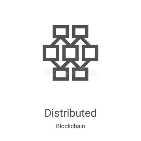 Distributed Icon Vector from Database and Servers Collection. Thin Line Distributed Outline Icon ...