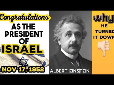 Albert Einstein | Turned Down An Offer To Be The President Of Israel | Facts n Hacks - YouTube