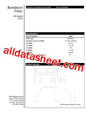 2269 Datasheet(PDF) - KR Electronics, Inc.