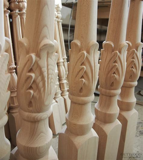 Резной столб для лестницы st-Antverpen из дерева за 8 316 руб - Get-Wood.ru