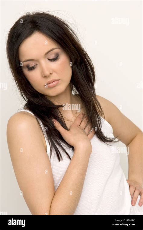 Young woman, eyes closed, portrait Stock Photo - Alamy
