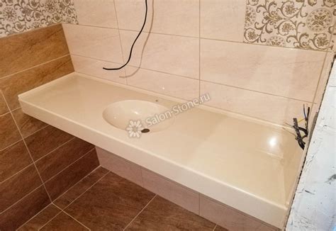 Акриловая столешница для ванной купить по цене 27200 руб в Санкт–Петербурге