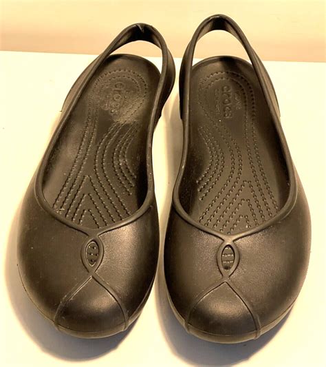 Crocs Iconic Comfort Black Closed Toe Sling Back Flat… - Gem