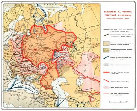 Карта гражданской войны в россии 1918