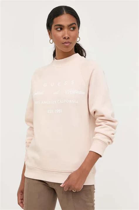 Кофта Guess жіноча колір бежевий візерунок | ANSWEAR.ua