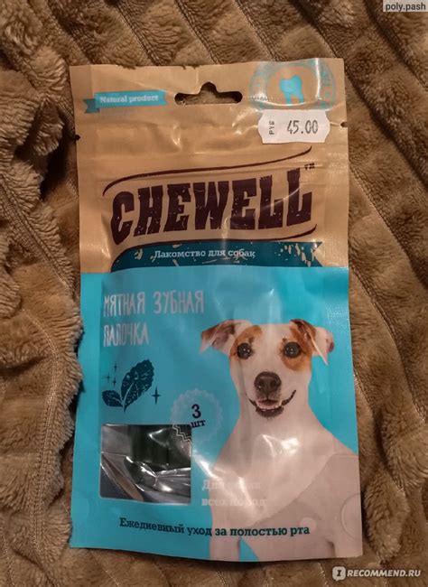 Лакомство для собак Chewell Мятная зубная палочка - «Сгрызает за миг🍀 ...