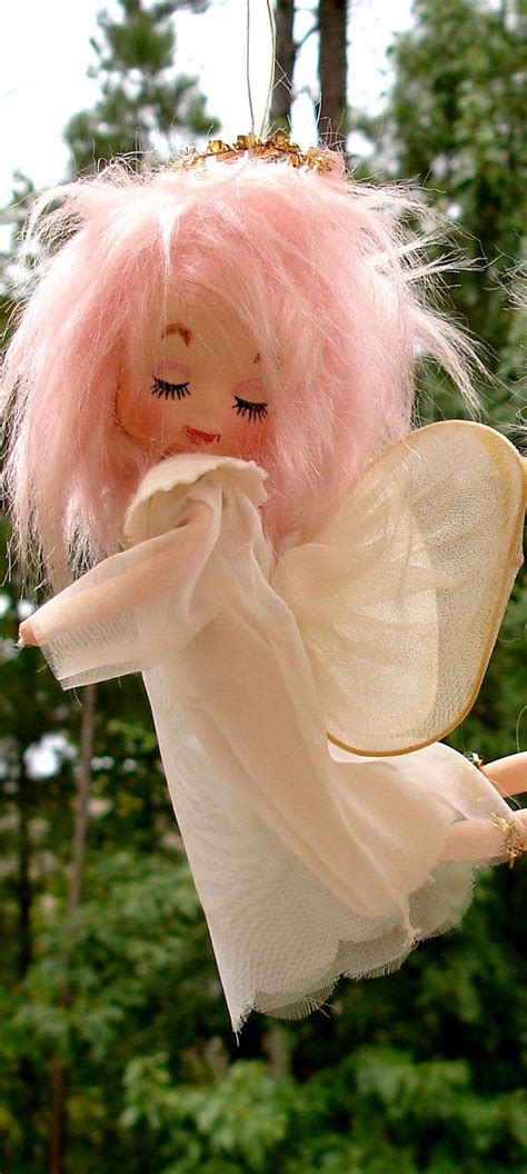 Vintage Pink Hair Angel.....I had these in my decorations for my ...