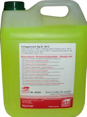 Febi Bilstein Renault Type D / 26581 (5л, зеленый) Антифриз купить в ...