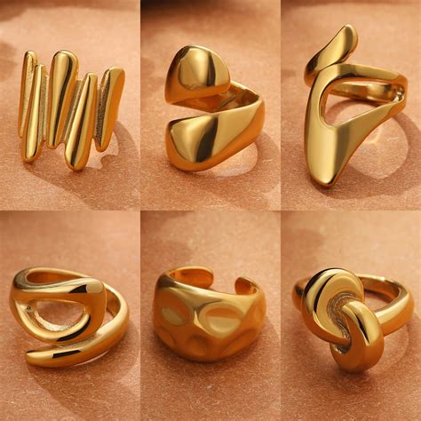 Гладкие металлические кольца | AliExpress