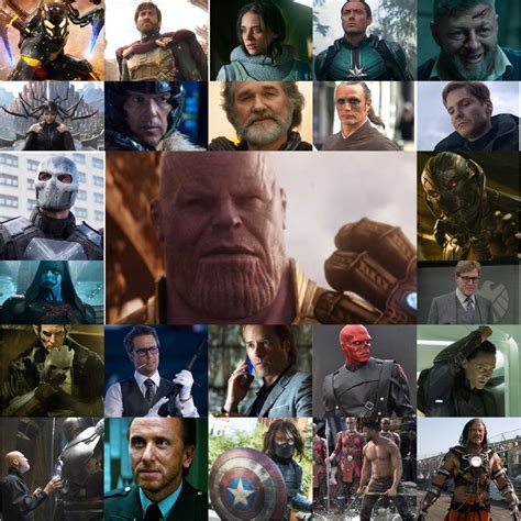 Marvel Cinematic Universe Villains Collage