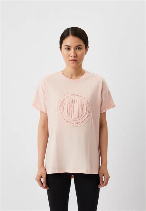 Футболка DKNY, цвет: розовый, RTLACM513701 — купить в интернет-магазине ...