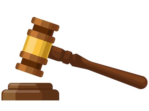 Premium Vector | Law and order, judge wood hammer vector illustration, flat design, auction ...