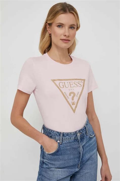Футболка Guess жіночий колір рожевий | ANSWEAR.ua