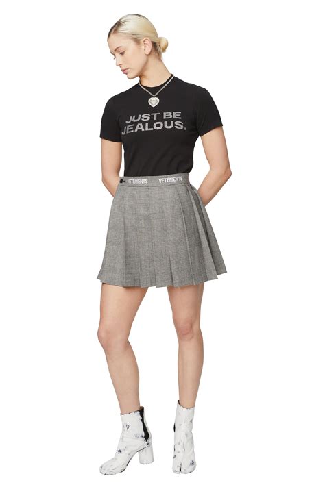 Vetements Logo School Girl Skirt in Black | Lyst