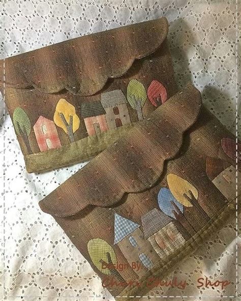 aplique | Casinha de pano, Bolsa em patchwork, Patchwork