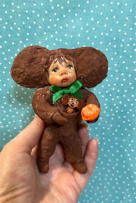 Чебурашка. Ватные игрушки для души – купить на Ярмарке Мастеров ...