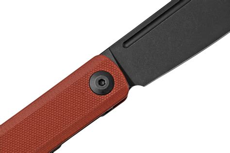SENCUT Bronte SA08D Black Stonewashed, Burgundy G10, pocket knife ...