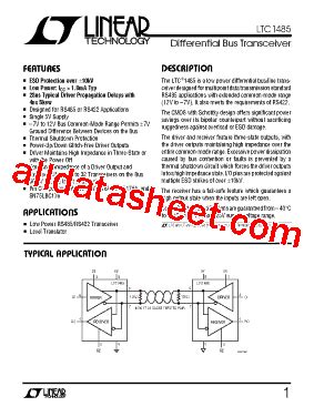 LT1485 Datasheet(PDF) - Linear Technology