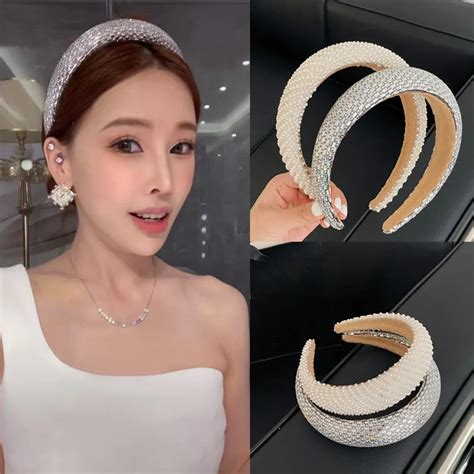 Ободок для волос со стразами, аксессуары для волос | AliExpress
