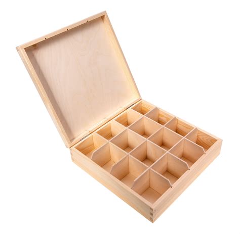 Ящик для чая деревянный, 29x29x8,5 см, 16 шт., 1 шт. цена | kaup24.ee