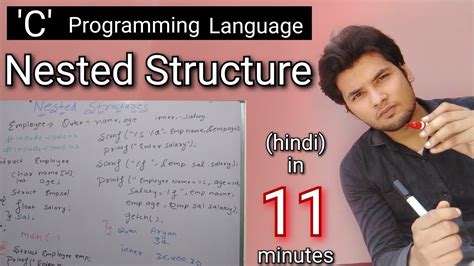 Nested structure in hindi || structure within Structure in C ...