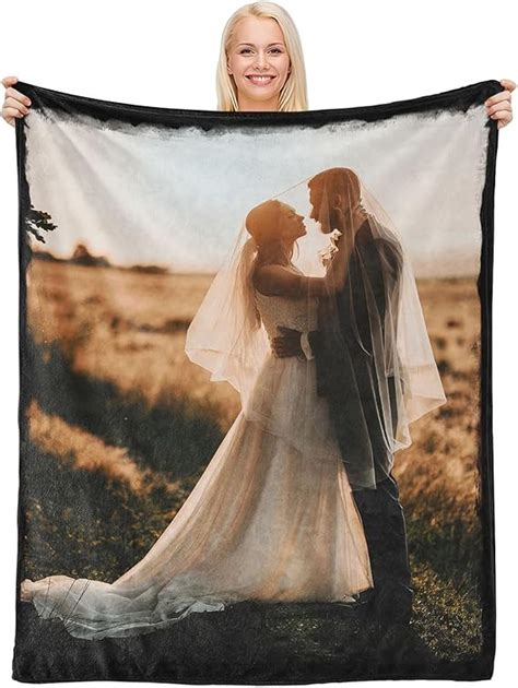 Amazon.com: LJUNbin Custom Blanket with Picture Text, Personalized ...
