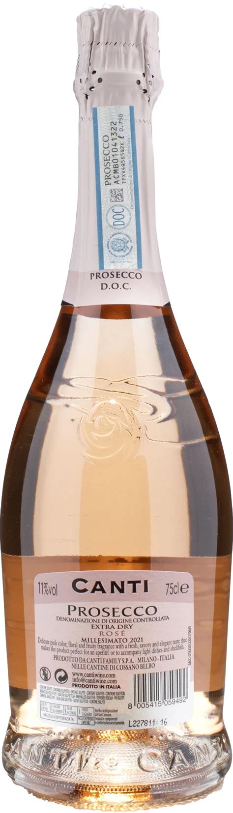 Canti prosecco millesimato rosé extra dry 2021 - xtrawine.com