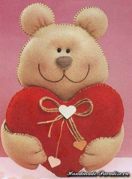 #фетр #из_фетра #медведь #мишка #выкройка #деньсвятоговалентина ...