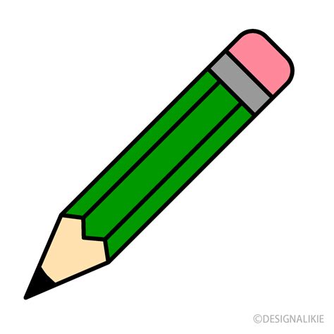 Green Pencil Clip Art Free PNG Image｜Illustoon