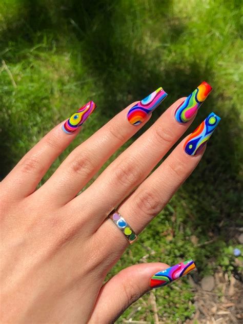 y2k nails | Hippie nails, Rave nails, Nail art