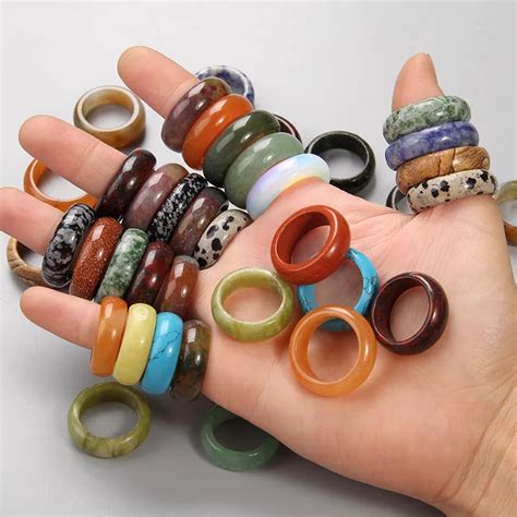 Кольца из агата и агата | AliExpress