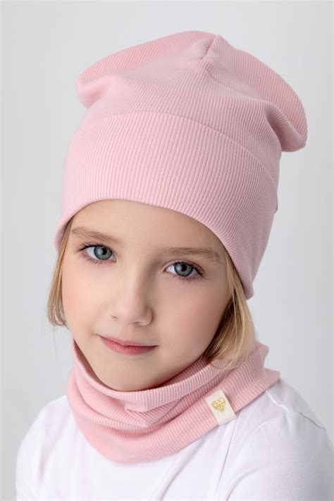 Шапка для девочки, артикул: К 8148, цвет: розовый жемчуг, Комплект для ...