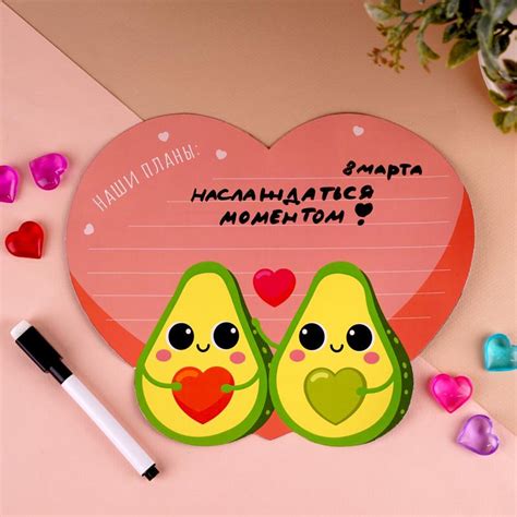 Магнитный планер для заметок с маркером, PREZENT, в ассортименте ...