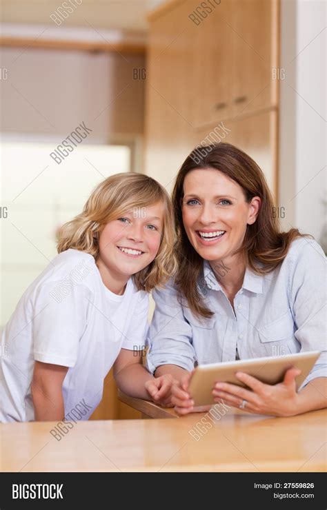Woman Her Son Using Image & Photo (Free Trial) | Bigstock
