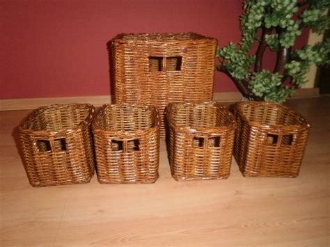 Корзины для белья из газет. Мастер-класс | Decorative wicker basket ...