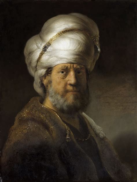 Портрет мужчины в тюрбане (1635) (72 x 54,5). Rembrandt Harmensz van ...