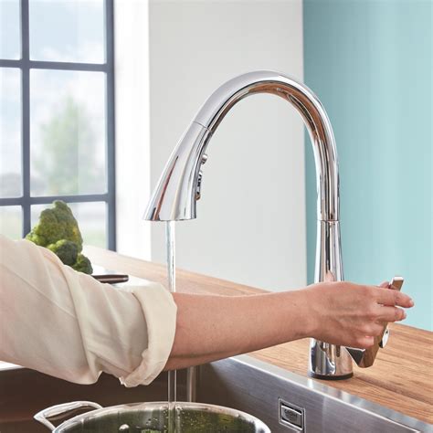 GROHE Touch Zedra 30219002 Высокий сенсорный смеситель кухни, в ...
