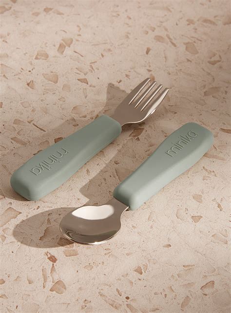 Children's silicone utensils Set of 2 | Minika | Dinnerware & Utensils ...