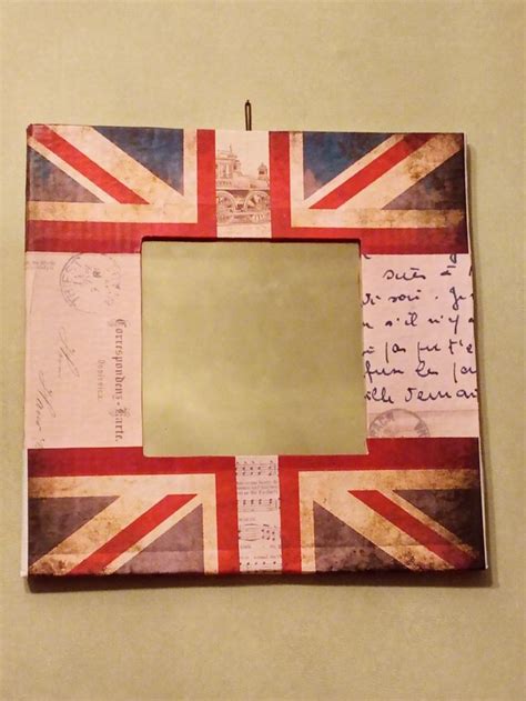 British Flag Frame with Vintage Postcard