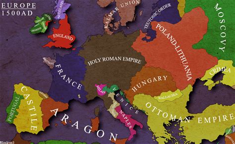Europe: 1500 : r/mapmaking