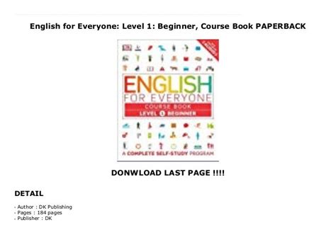 English for Everyone: Level 1: Beginner, Course Book PAPERBACK