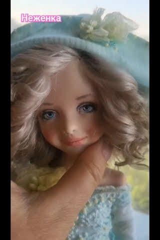 Блондинка с голубыми глазами, авторская кукла #редкость #doll # ...