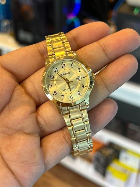 CASIO Analog Stainless Steel Ladies Watch LTP-V004G-9B, Women's Fashion ...