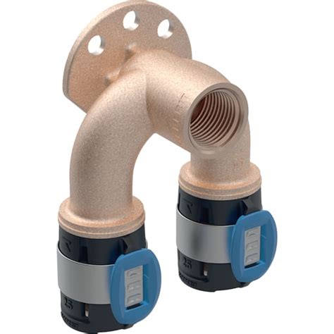 Dvojni armaturni priključek Geberit FlowFit 90° | Produktni katalog Geberit